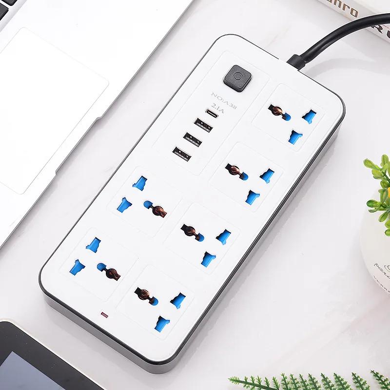 Power Multi Tap Universal Plug EU US UK Outlet Power Strip with 1.8m ...