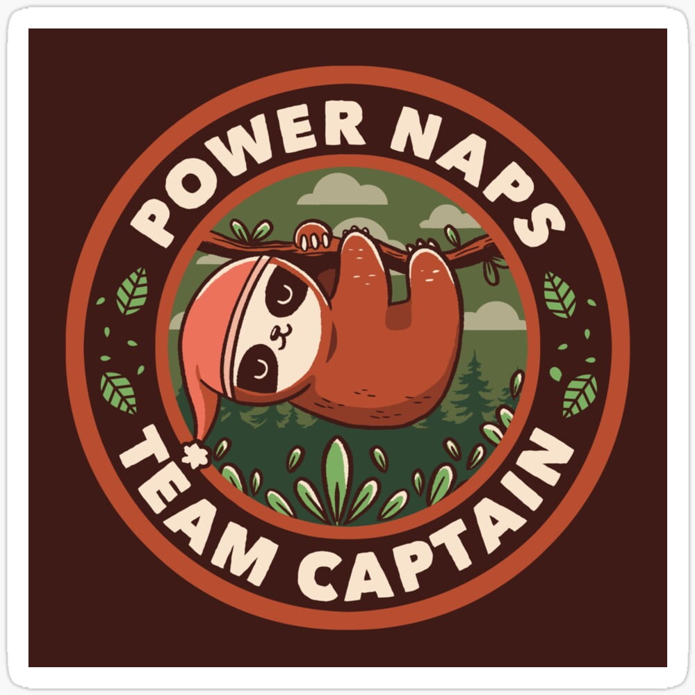 Power Naps Team Captain Sticker Phone Decal Water Bottle Stickers Car ...