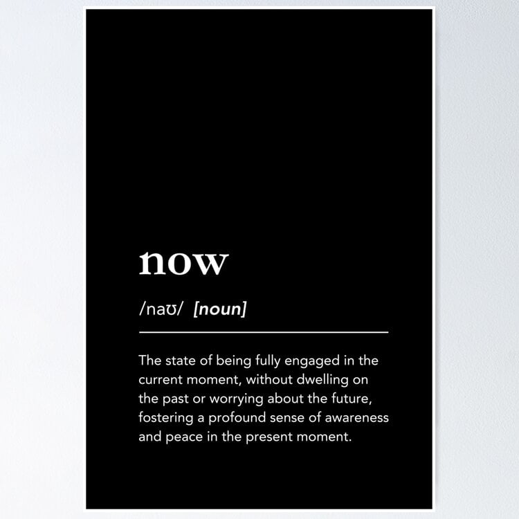 The Power Of Now Definition Word Art. Mindfulness, Meditation, Yoga ...