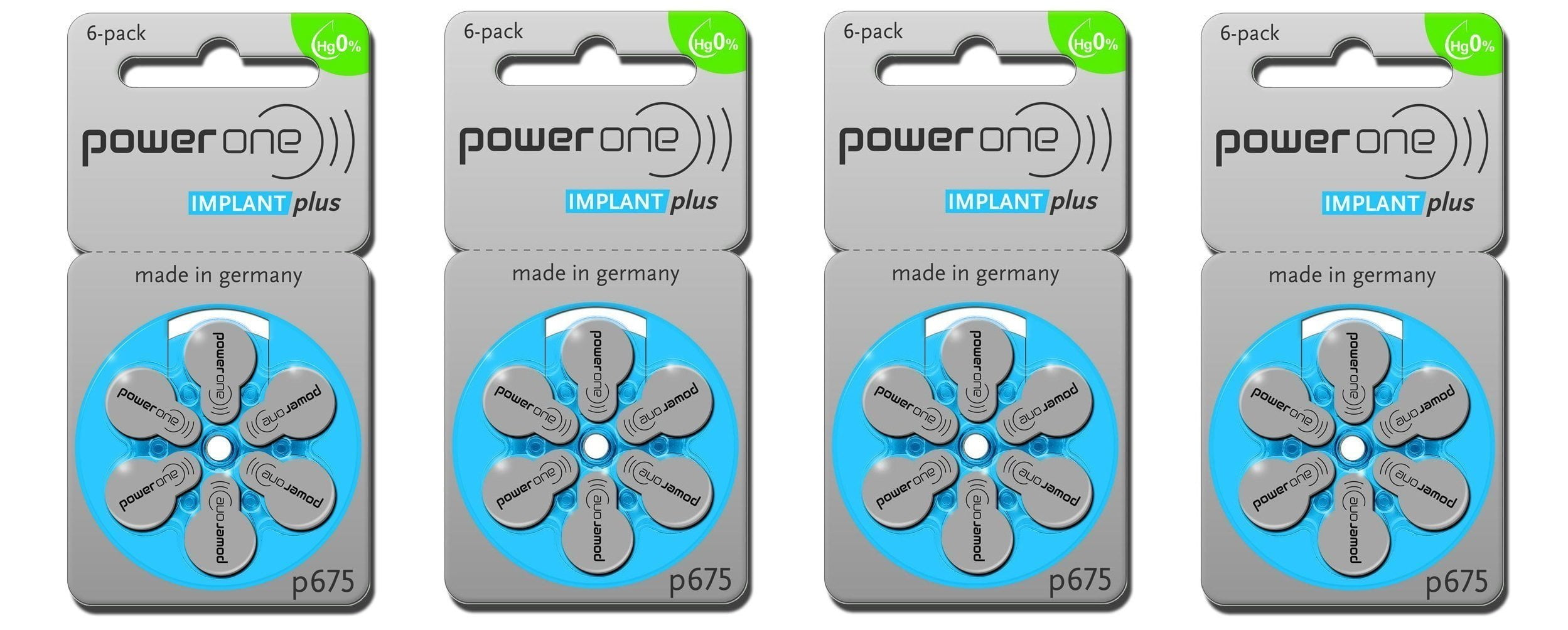 Power One P675 Hearing Aid Cochlear Implant Batteries, 20 Packs, 120 ...