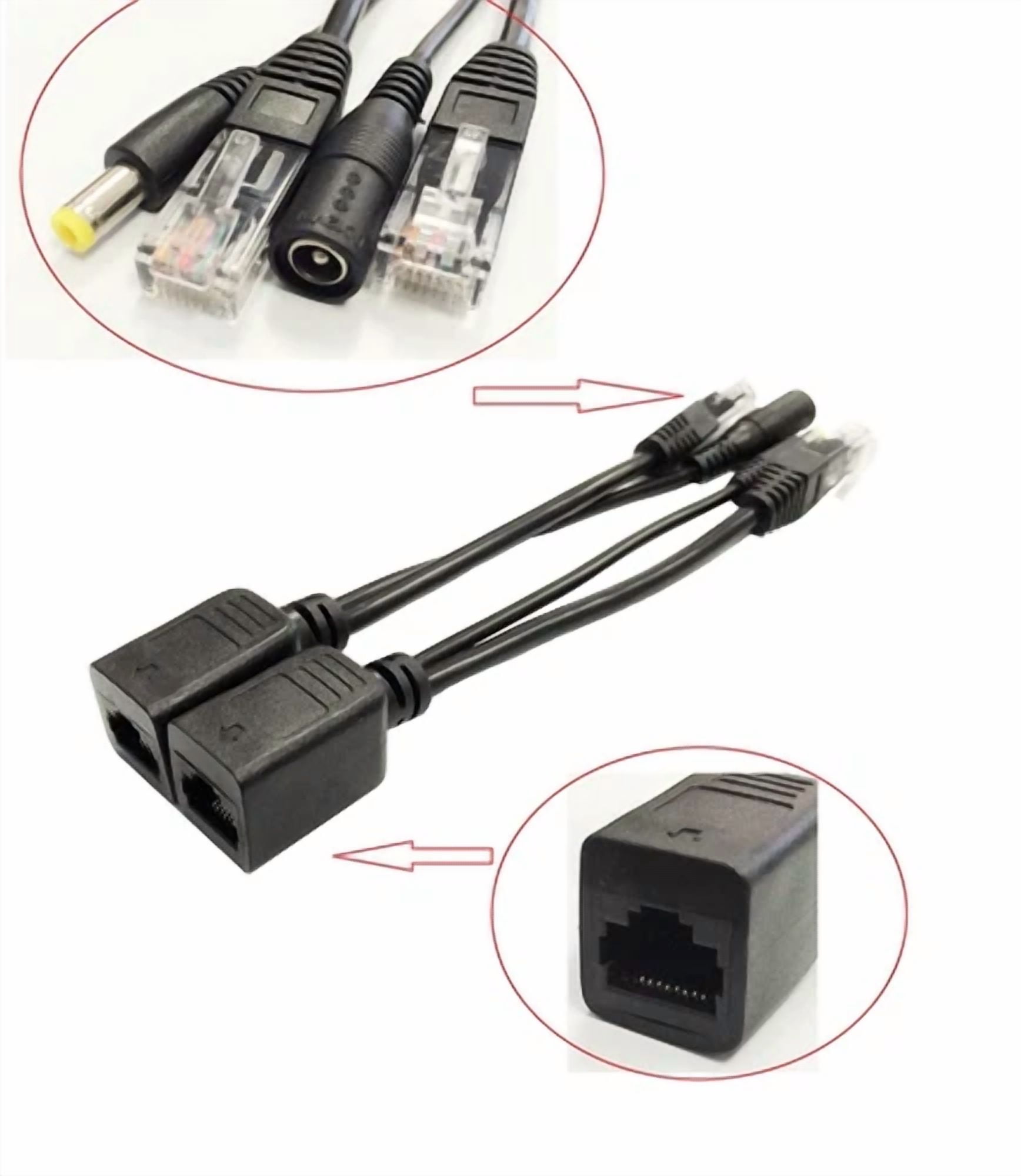 Power Over Ethernet Passive Poe Injector/Splitter For All Devices - 1 ...