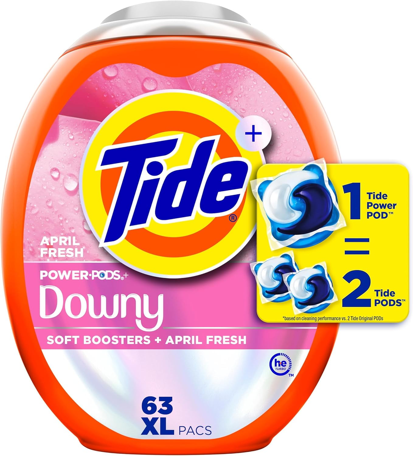 Power PODs + Laundry Detergent Pods, 63 Count, Soft Boosters + April Fresh - Walmart.com