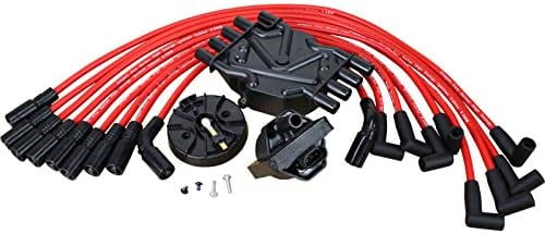 Power Pack Vortec Distributor Cap Rotor Coil and Plug Wires Compatible ...