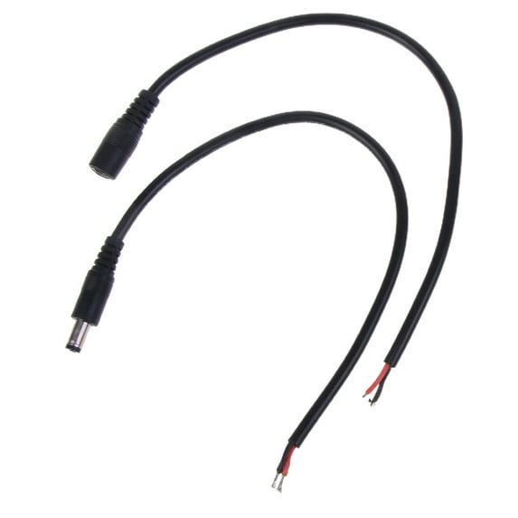 Power Pigtail Plug Connector Cable 2.1mm x 5.5mm Male Female Pigtail ...
