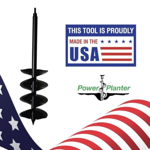 Power Planter Auger Drill Bit Extension 7" x 28" with 1/2" Non-Slip Hex ...