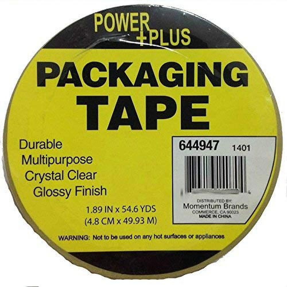Power Plus Heavy Duty Clear Packing Tape & Dispenser for Packaging ...