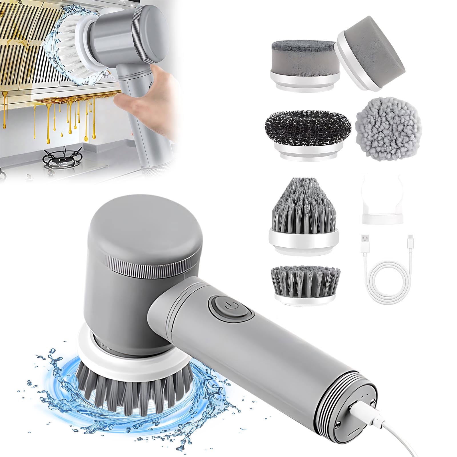 Power Pony Scrubber, Cordless Detachable Electric Spin Scrubber ...