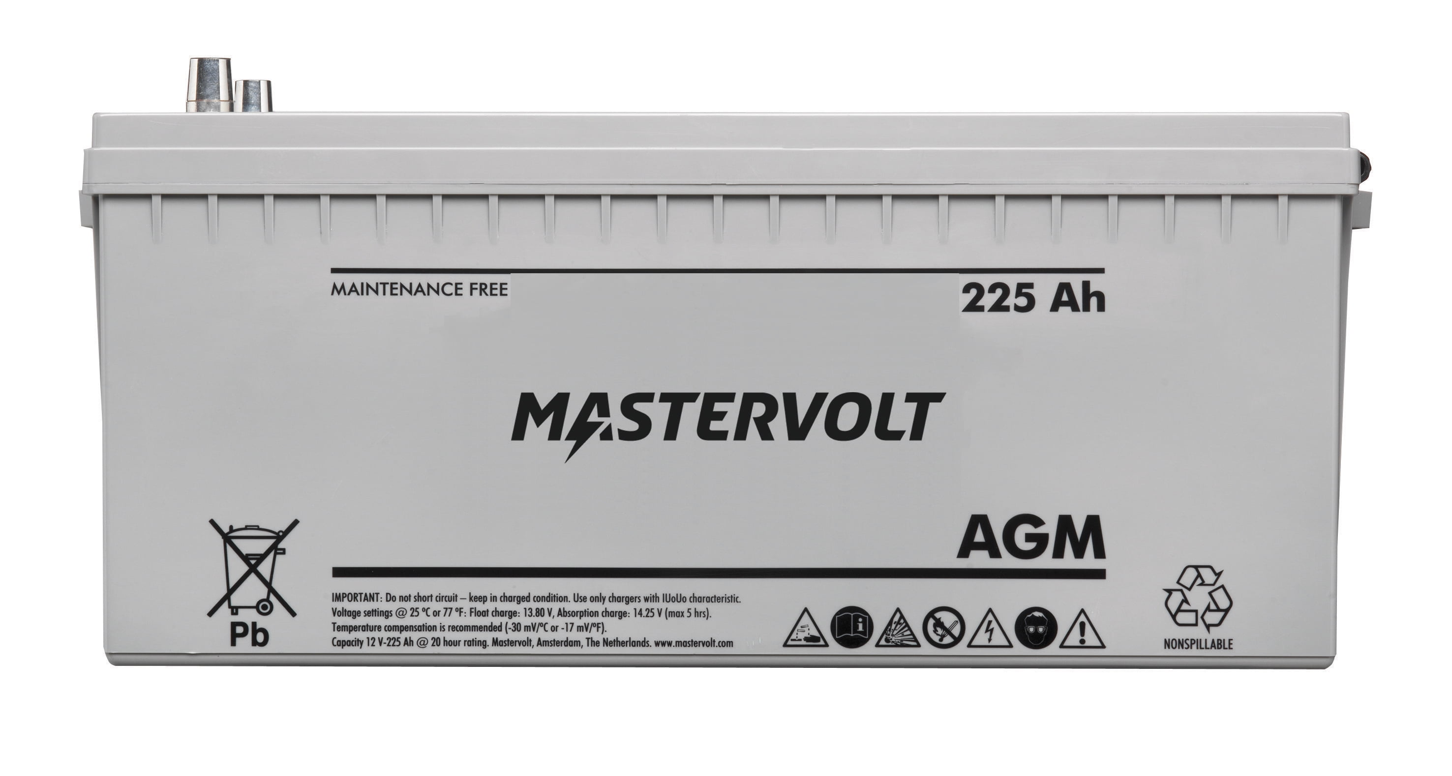 Power Products 62002250 Mastervolt AGM Battery 12/225 Ah - Walmart.com