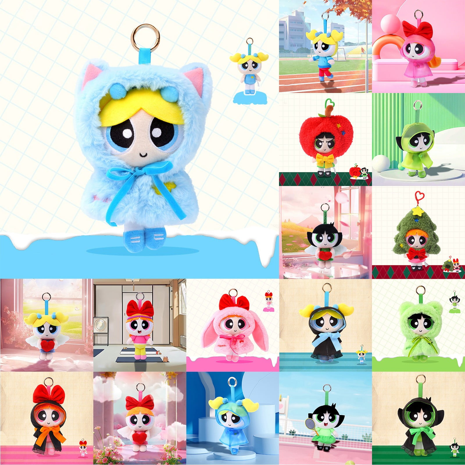 Power-Puff Girls Plushies 5.9" Bubbles Buttercup Blossom and Stuffed ...