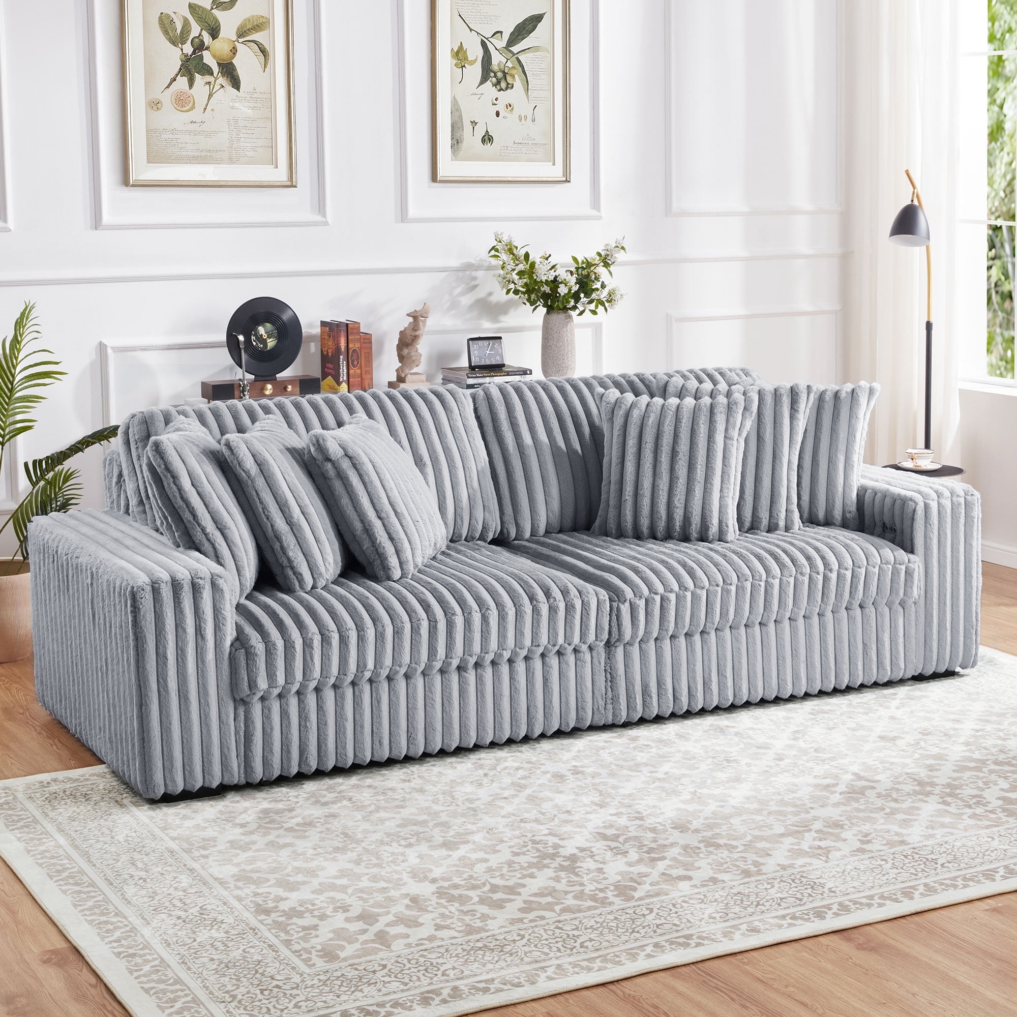 Power Retractable Sofa Sleeper Sofa Couch with USB Sofa Bed with Pull ...