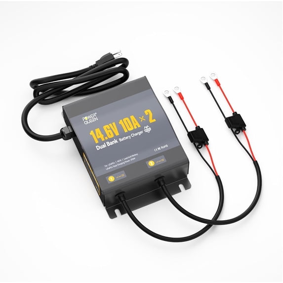 Power Queen 2-Bank 20A Marine Battery Charger, 12V Smart Charger ...