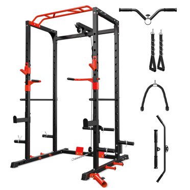 ULTRA FUEGO Power Cage - Multi-Functional Rack with J-Hooks, Dip ...