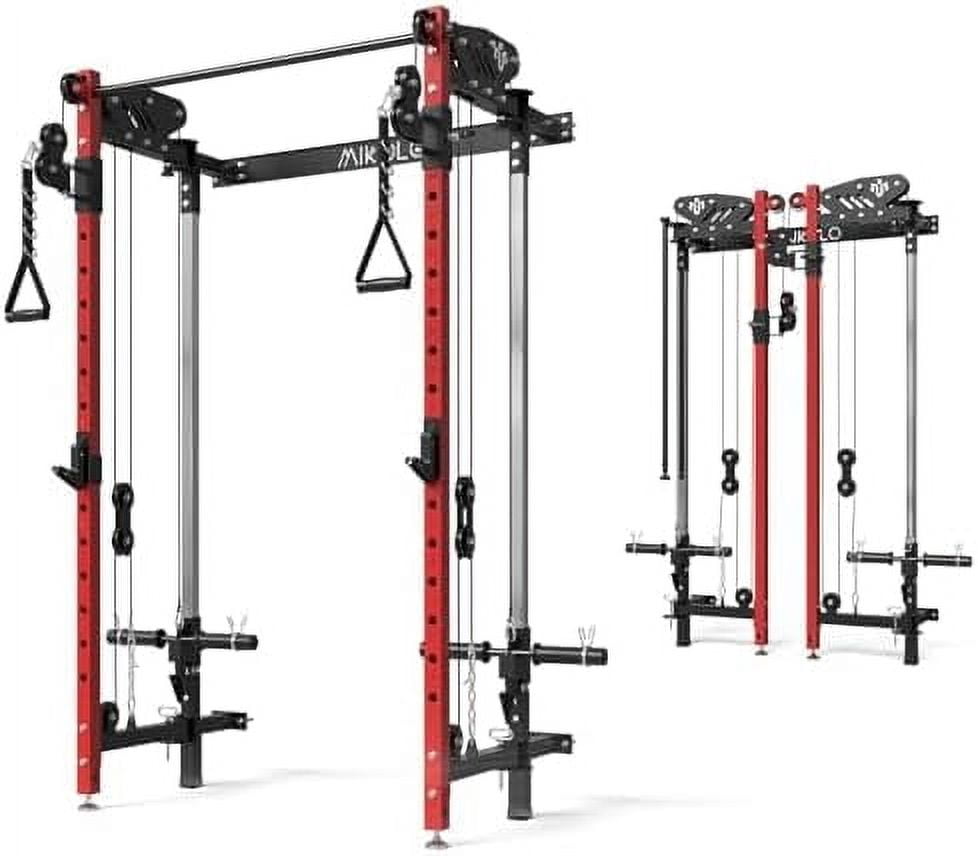 Power Rack, Wall Mounted Squat Rack with Cable Crossover - Walmart.com