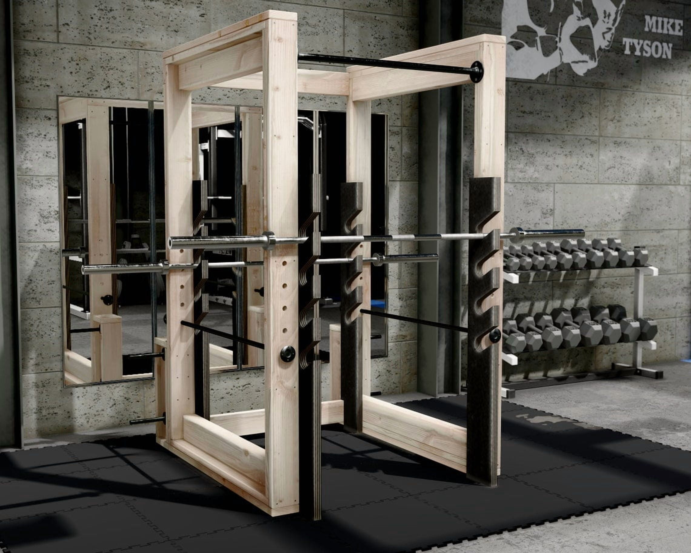 Power Rack and Squatting Rack Plans Strength Training Home Gym Build ...