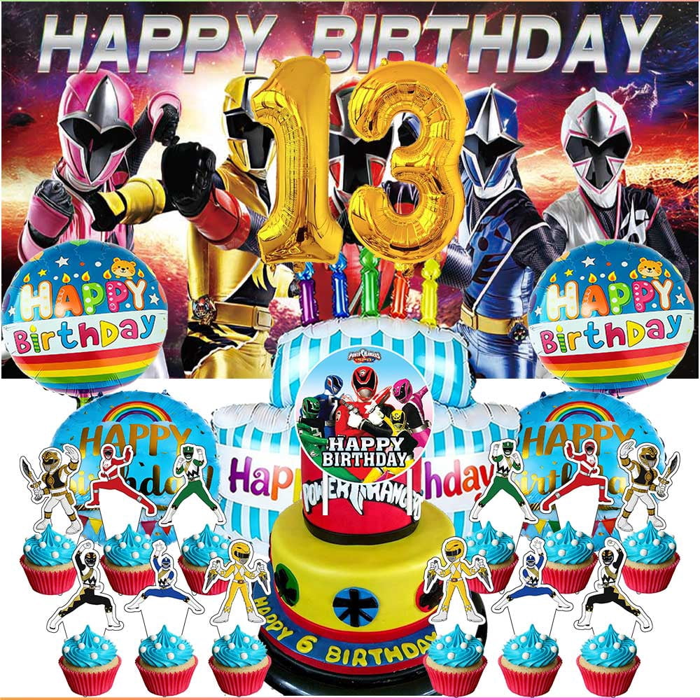 Power Ranger Party Supplies Decor 13th Kit Balloons Birthday Cake ...