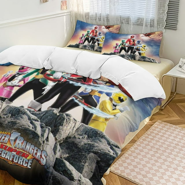 Power Rangers 3-Piece Bedding Set Duvet Cover Set Soft Warm And ...