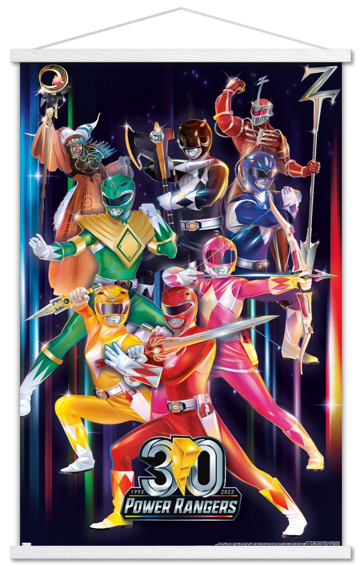 Power Rangers - 30th Group Wall Poster with Magnetic Frame, 22.375" x ...