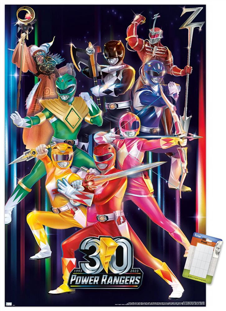 Power Rangers - 30th Group Wall Poster, 22.375" x 34" - Walmart.com