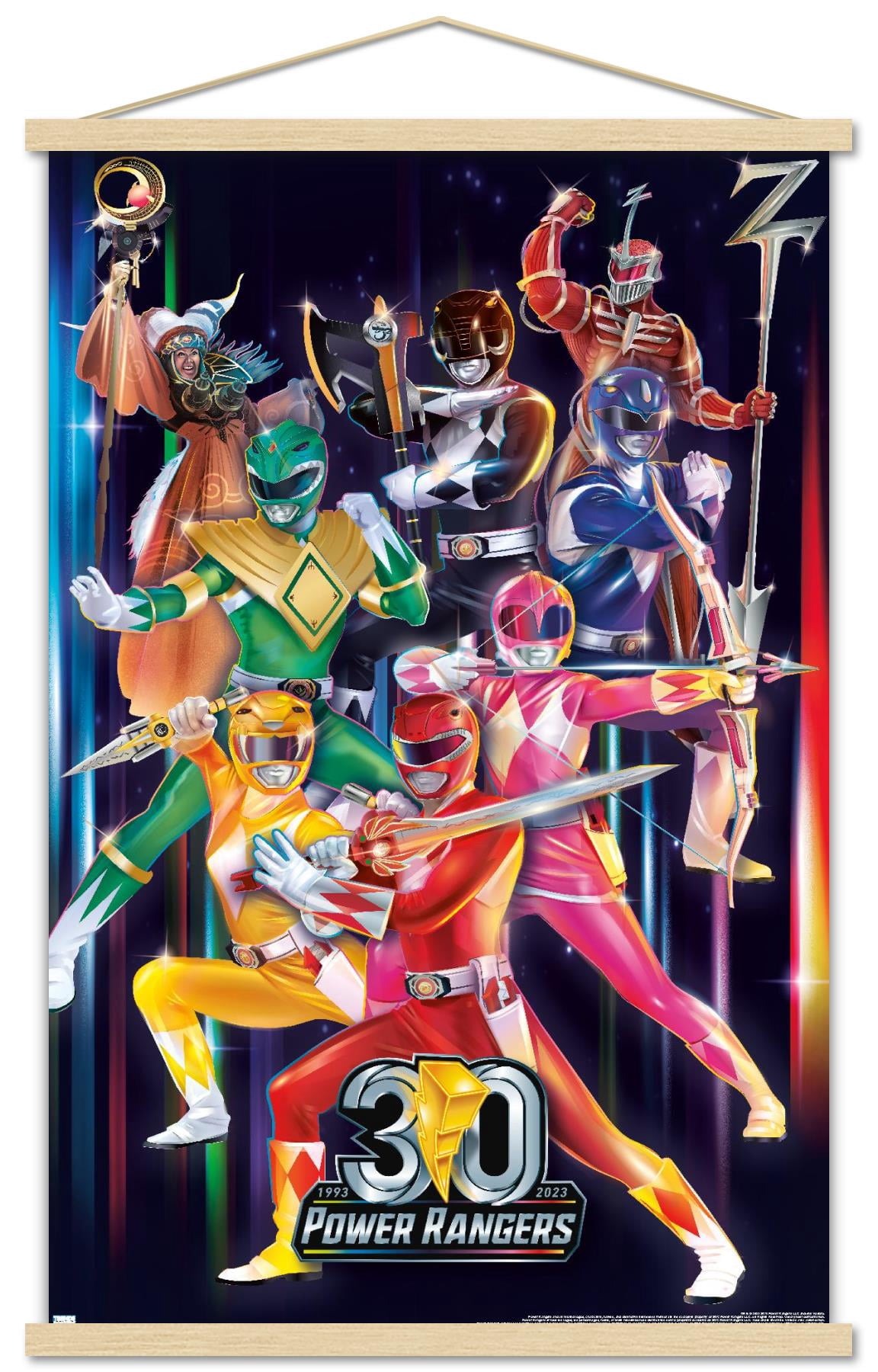 Power Rangers - 30th Group Wall Poster with Magnetic Frame, 22.375" x ...