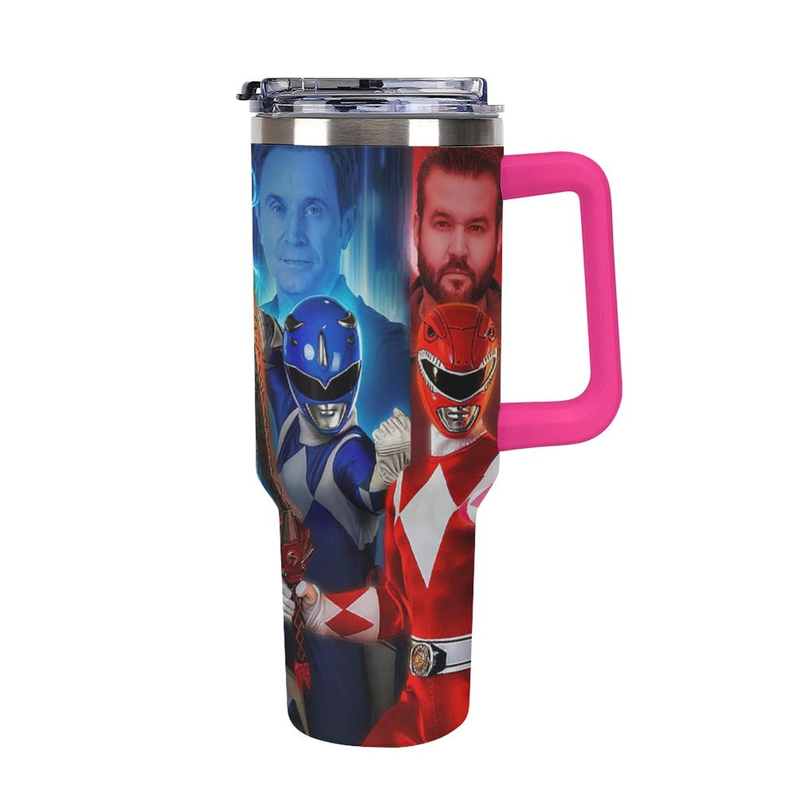 Power Rangers 40 Oz Tumbler With Handle And Straw, Stainless Steel ...