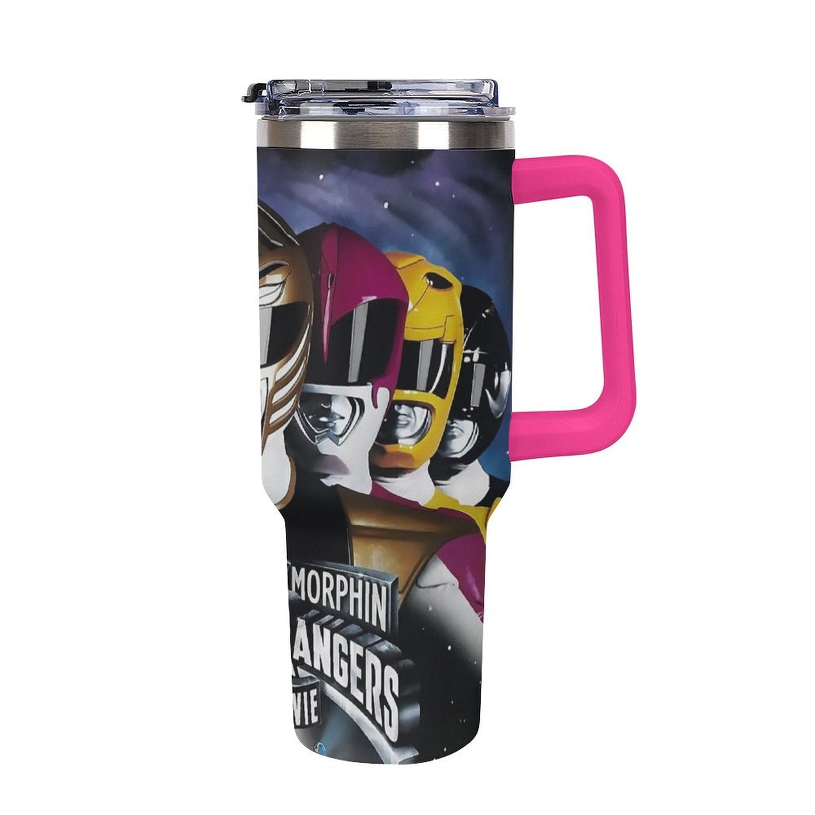 Power Rangers 40 Oz Tumbler With Handle And Straw, Stainless Steel ...
