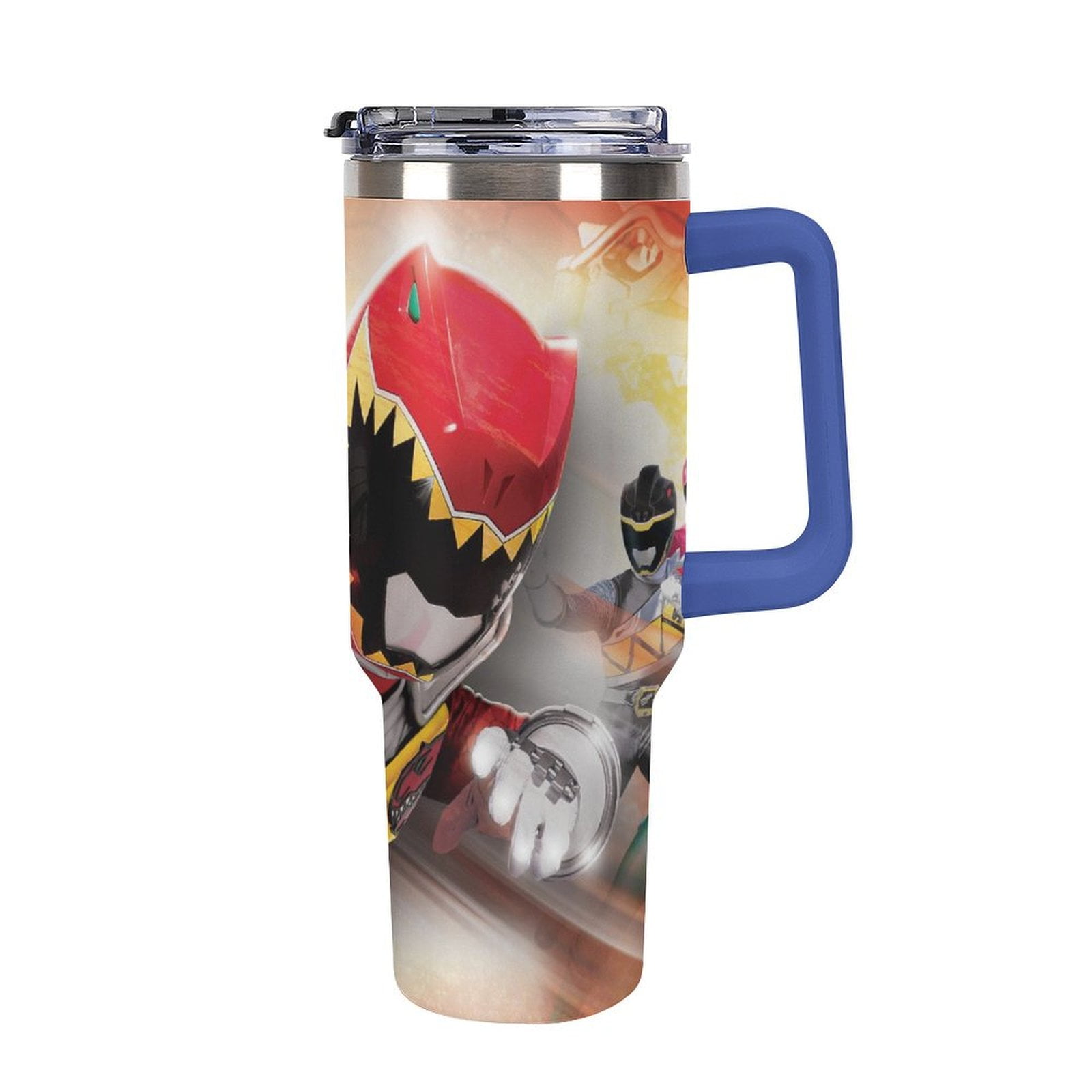 Power Rangers 40 Oz Tumbler With Handle And Straw, Stainless Steel ...