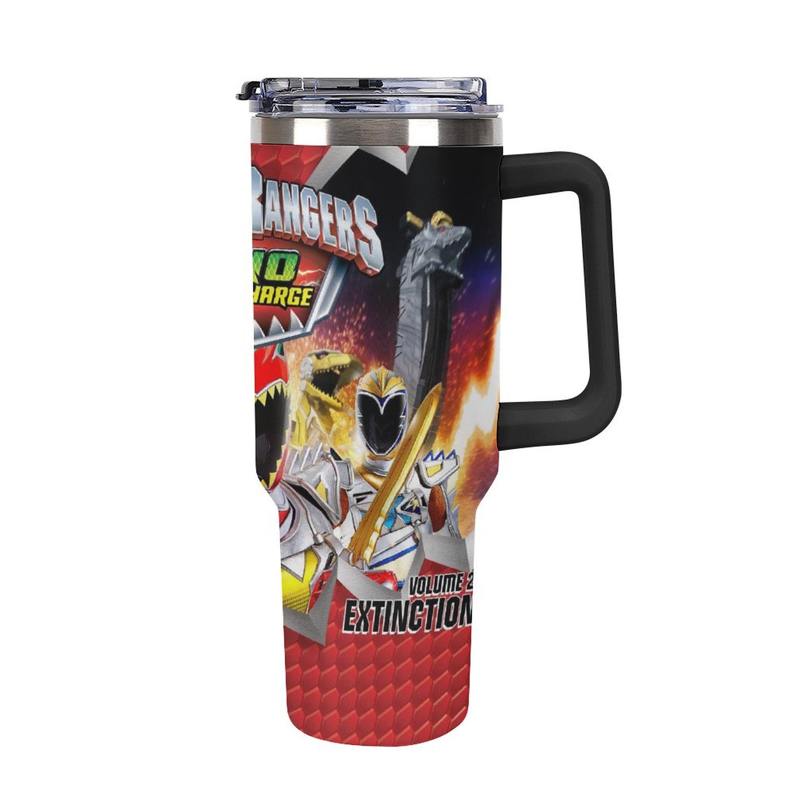 Power Rangers 40 Oz Tumbler With Handle And Straw, Stainless Steel ...