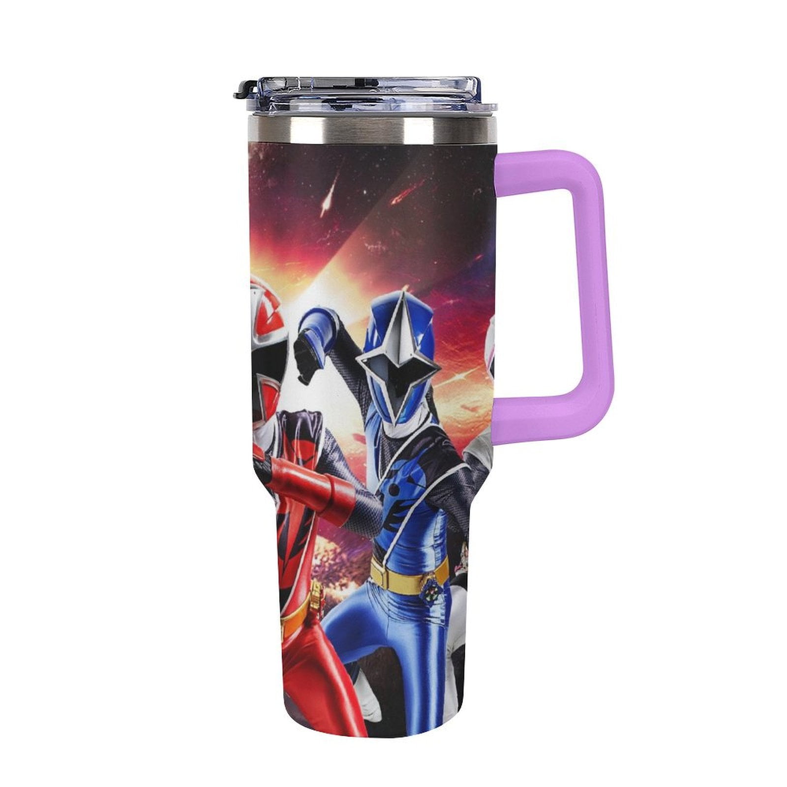 Power Rangers 40 Oz Tumbler With Handle And Straw, Stainless Steel ...