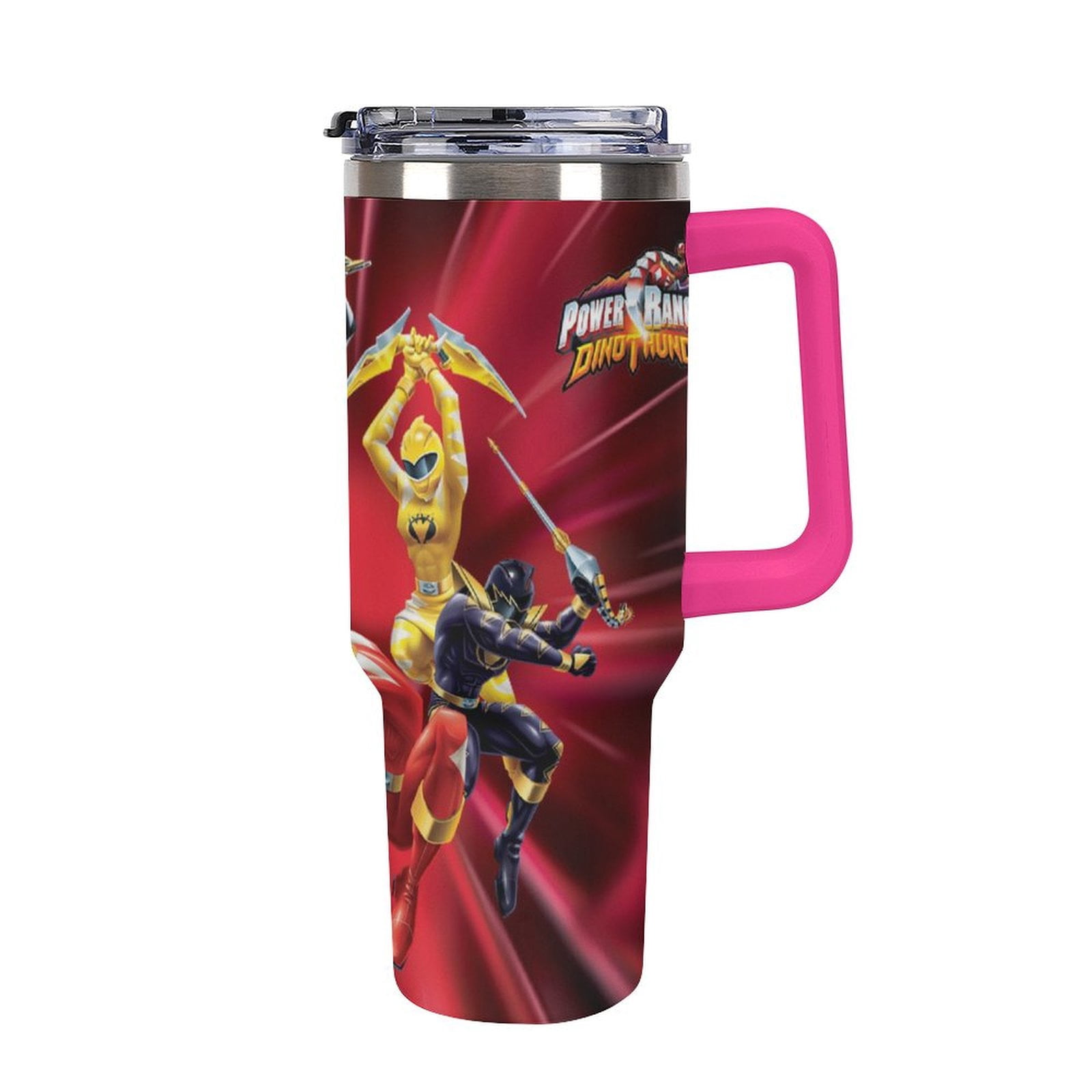 Power Rangers 40 Oz Tumbler With Handle And Straw, Stainless Steel ...
