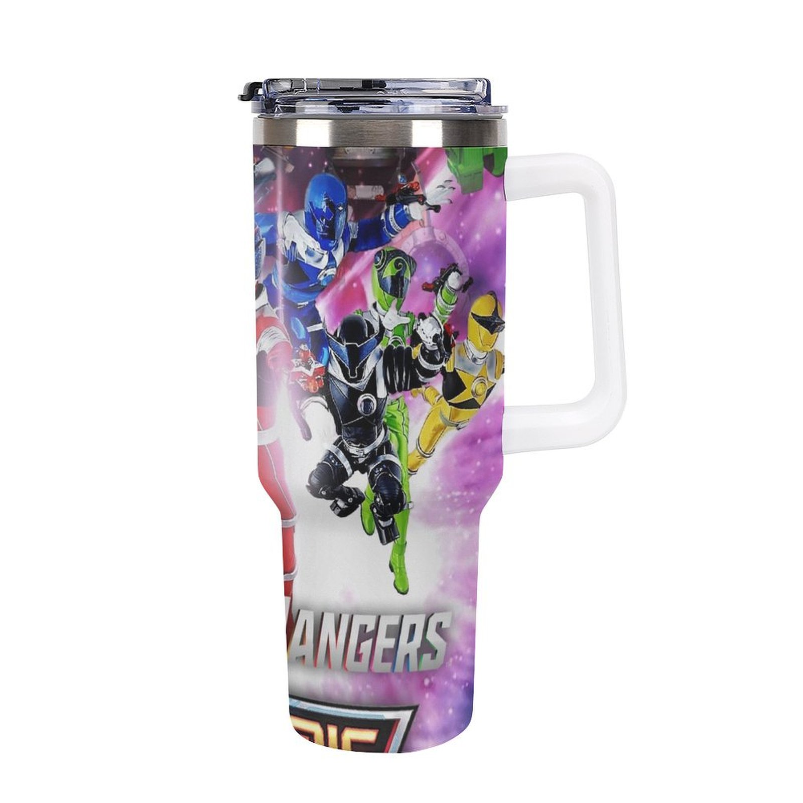 Power Rangers 40 Oz Tumbler With Handle And Straw, Stainless Steel ...