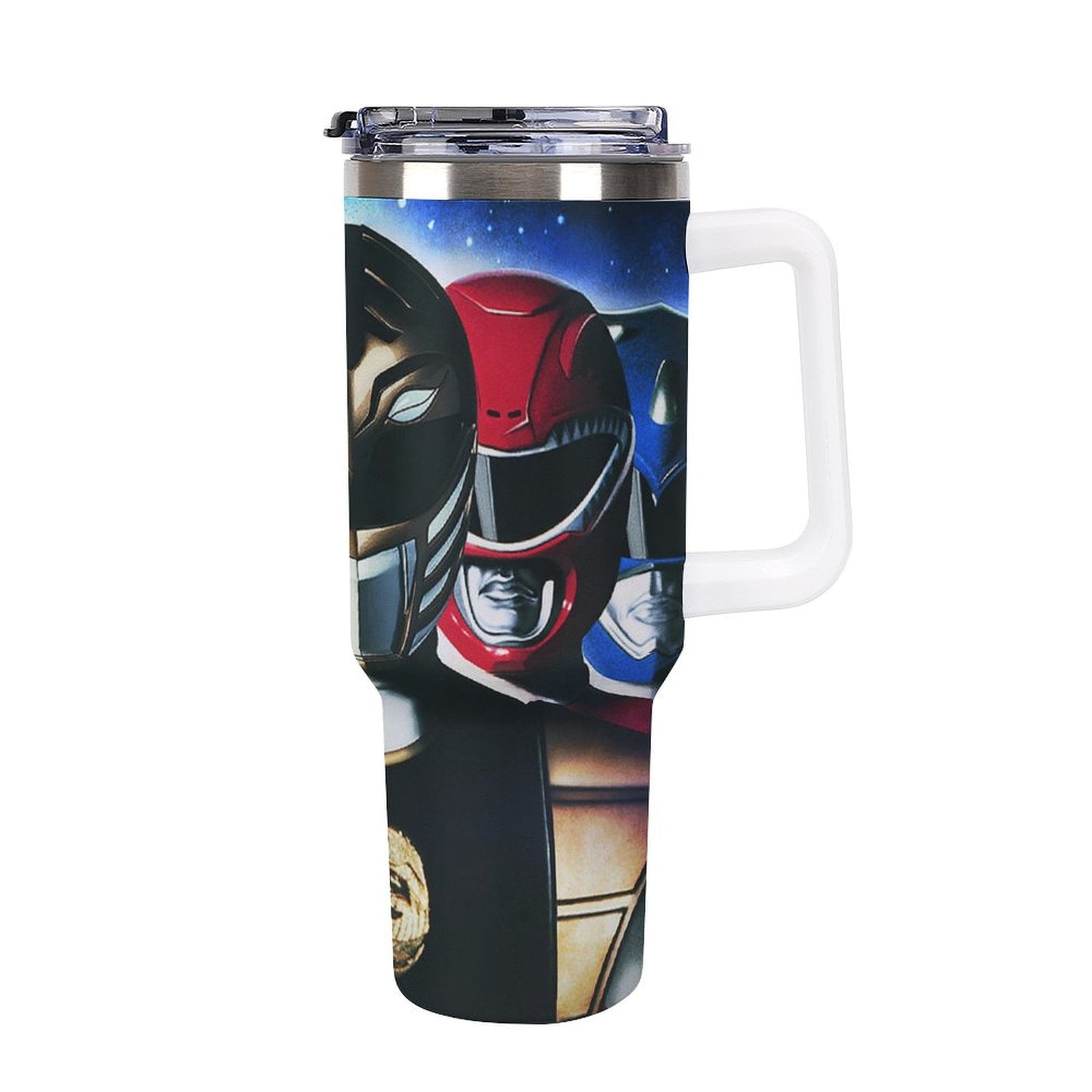 Power Rangers 40 Oz Tumbler With Handle And Straw, Stainless Steel ...