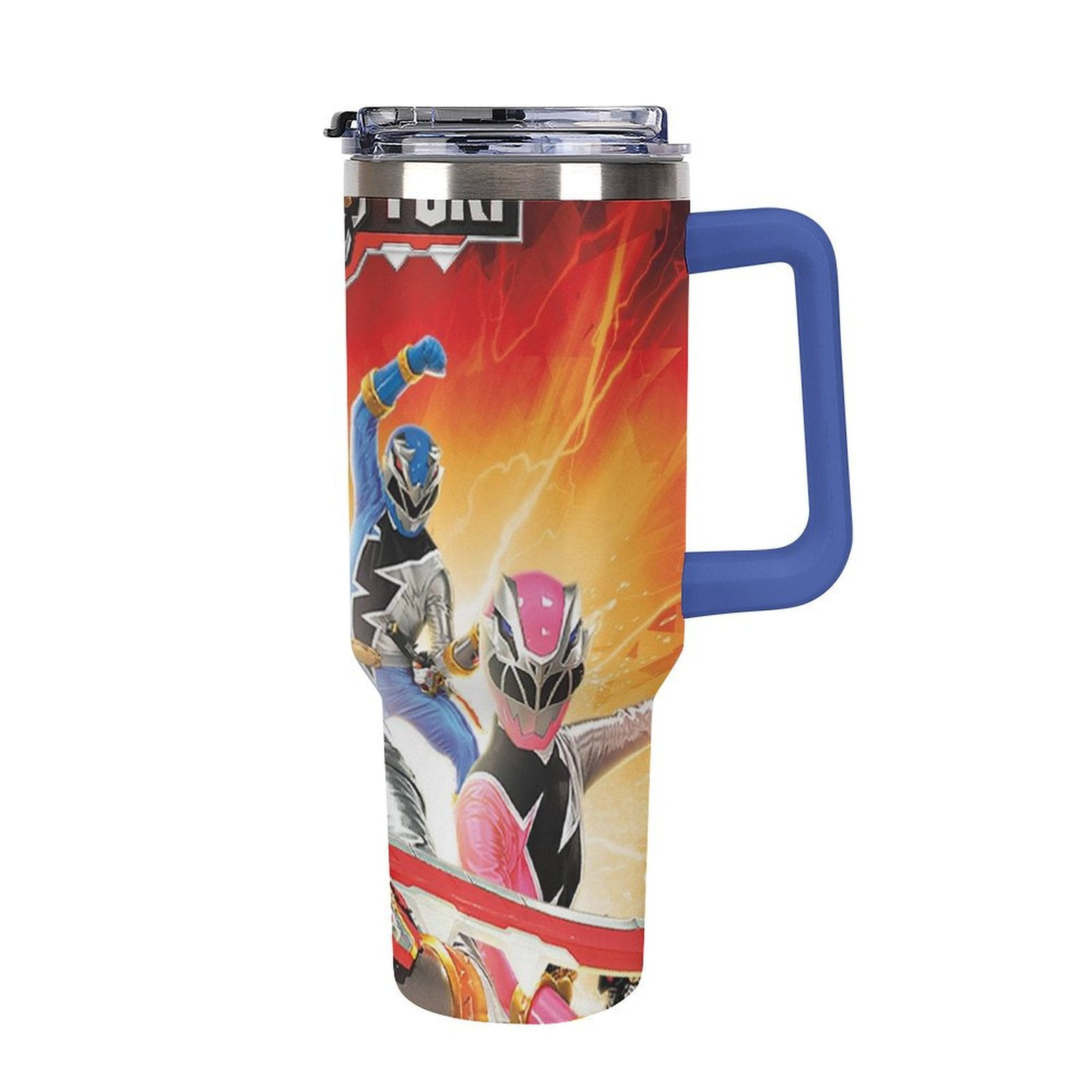 Power Rangers 40 Oz Tumbler With Handle And Straw, Stainless Steel ...