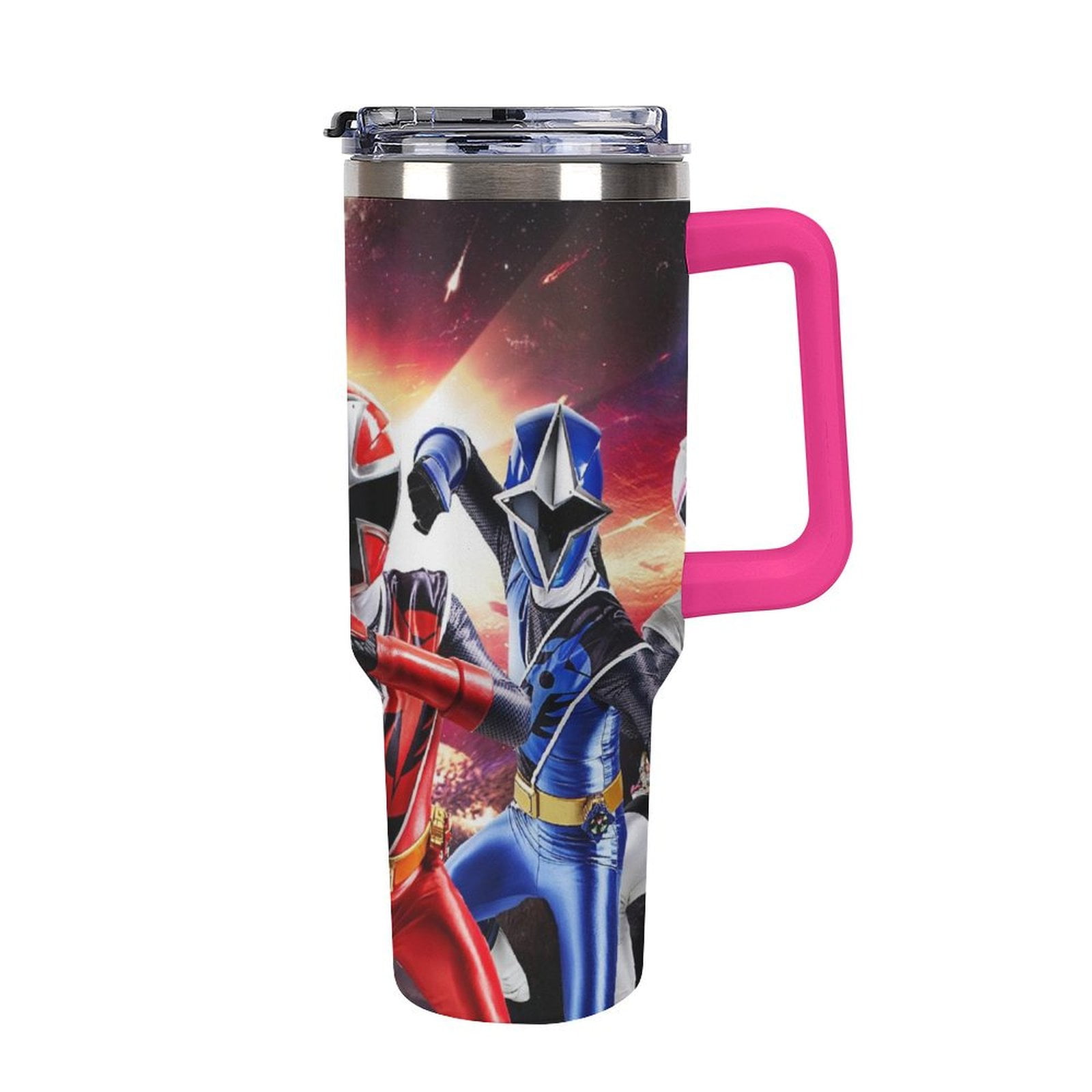 Power Rangers 40 Oz Tumbler With Handle And Straw, Stainless Steel ...