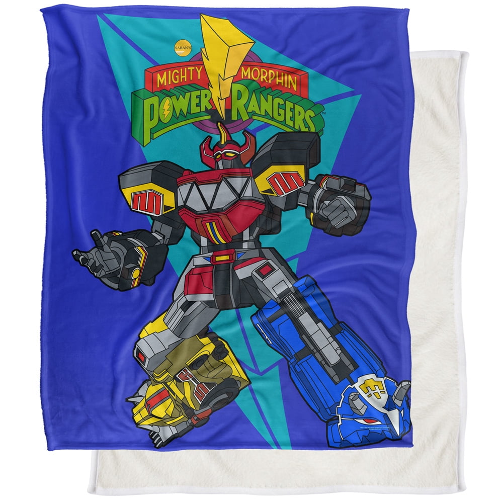 Power Rangers, 50"x60", Megazord Power Silky Touch Sherpa Back Super ...