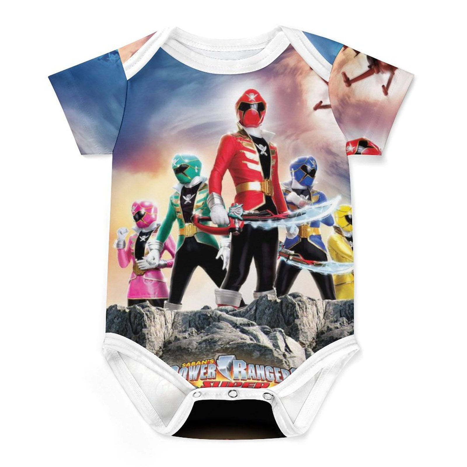 Power Rangers Baby Boy Girl Short Sleeve Romper Clothes Bodysuit Baby ...