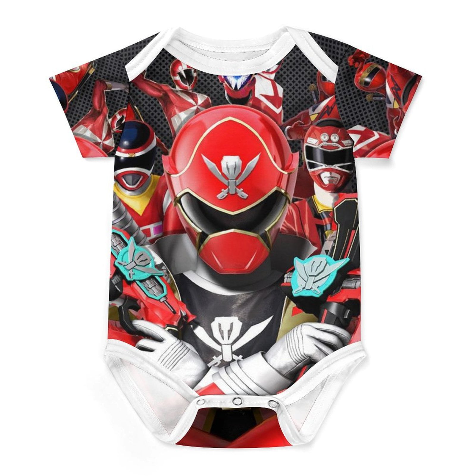 Power Rangers Baby Boy Girl Short Sleeve Romper Clothes Bodysuit Baby ...