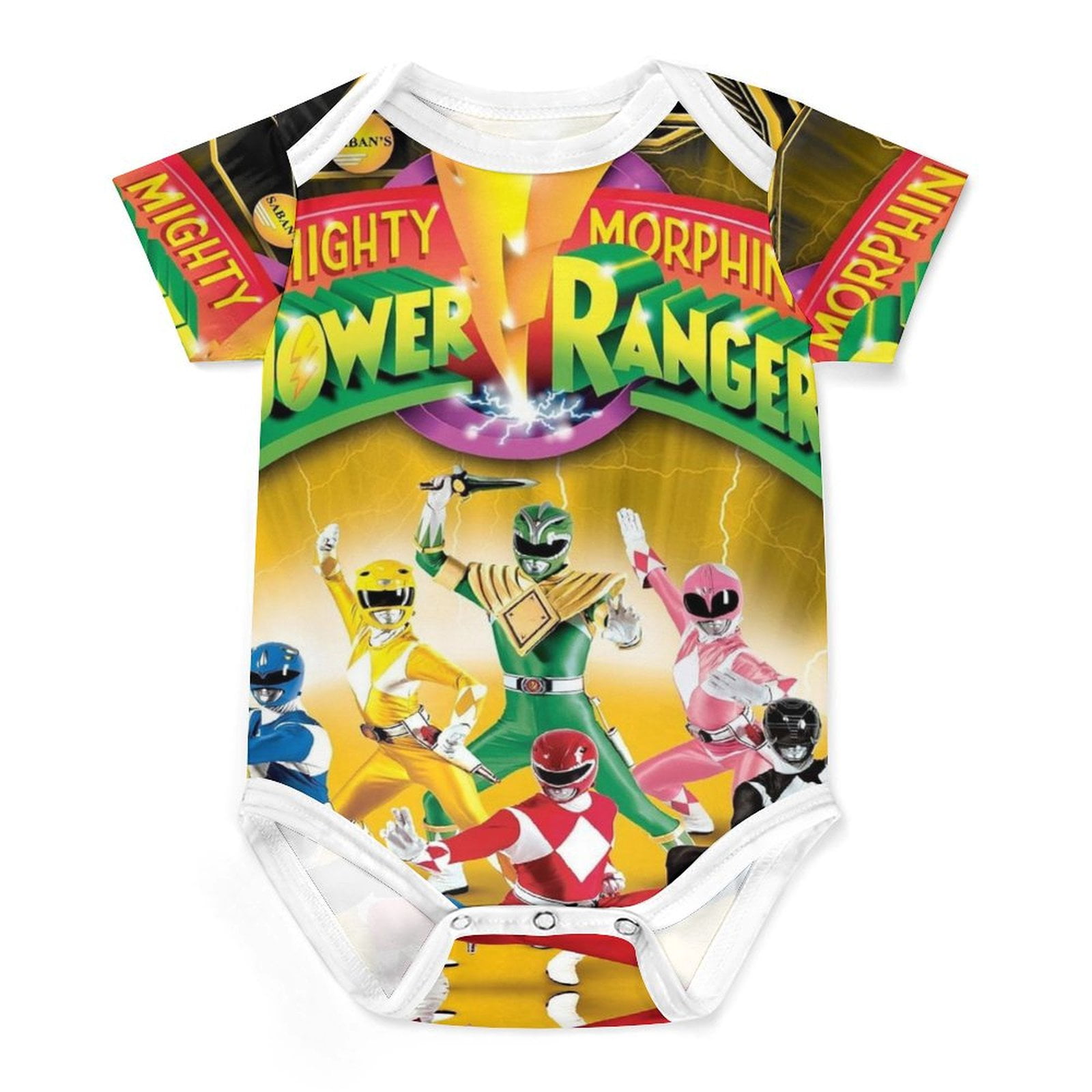 Power Rangers Baby Boy Girl Short Sleeve Romper Clothes Bodysuit Baby ...