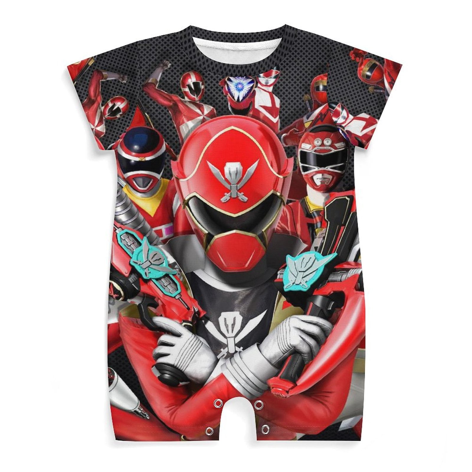 Power Rangers Baby Boy Girl Short Sleeve Romper Clothing Set Print ...