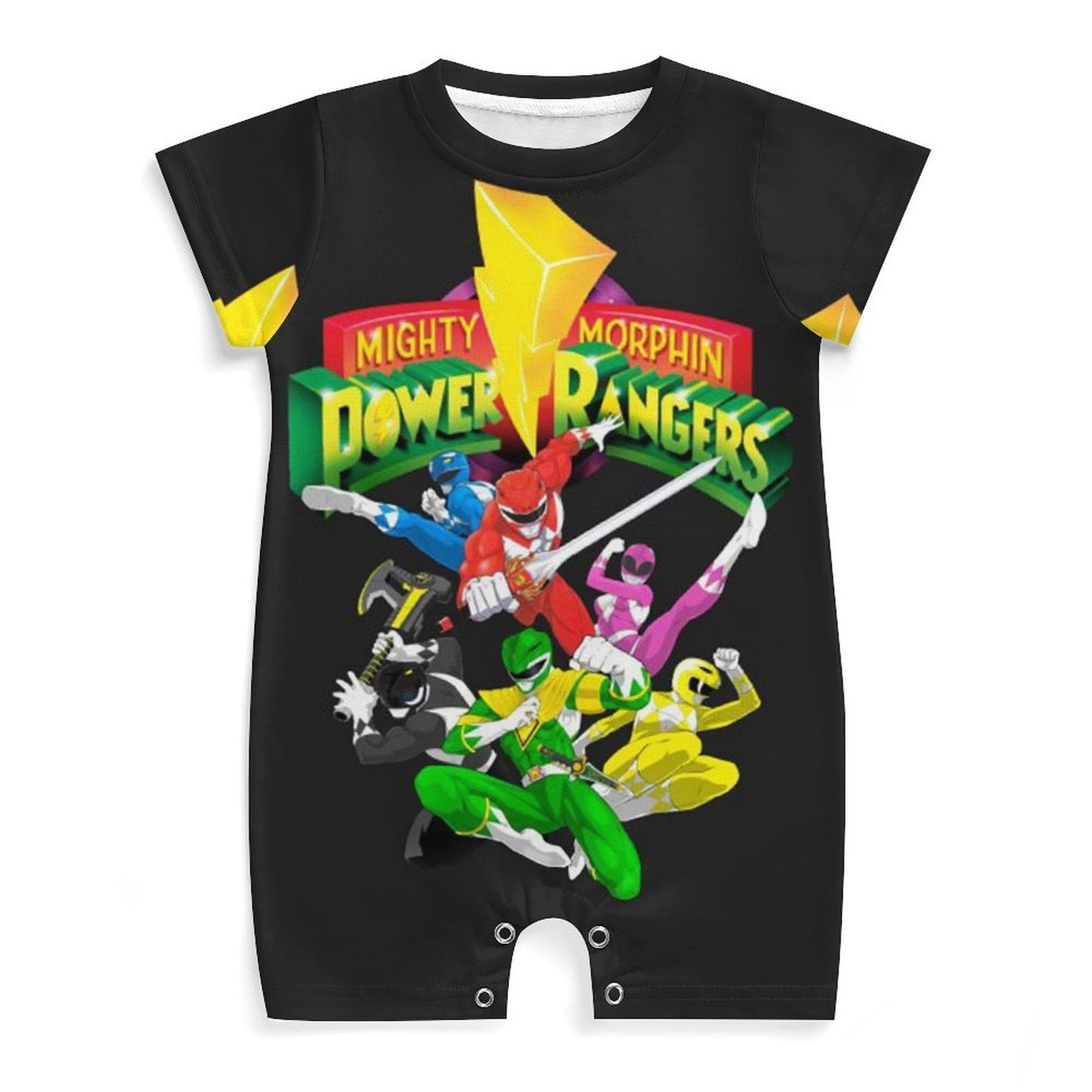 Power Rangers Baby Romper Short Sleeve Bodysuits Soft Rompers Summer ...