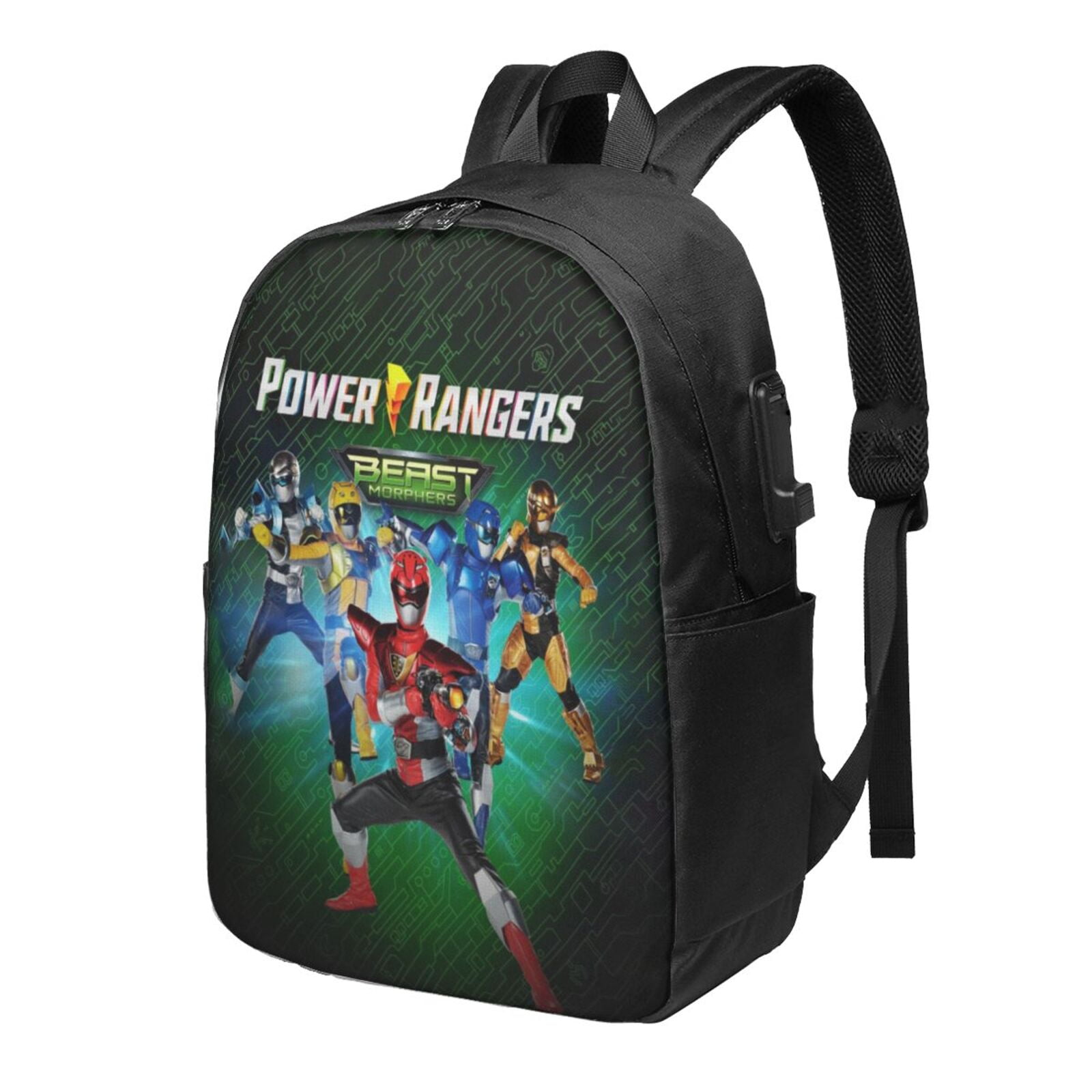 Power Rangers Backpack with USB Charging Port Daypack Laptop Backpack ...