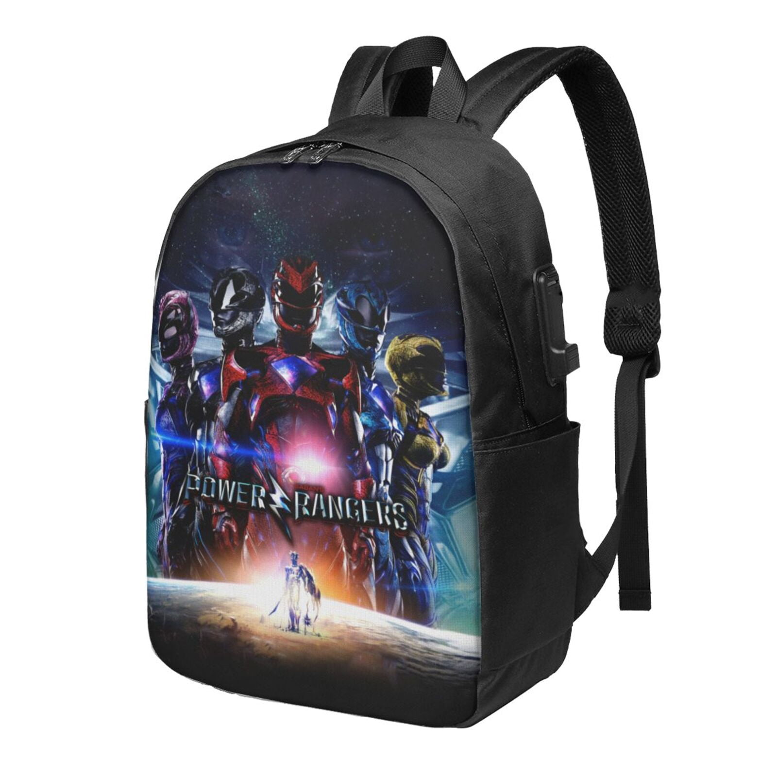 Power Rangers Backpack with USB Charging Port Daypack Laptop Backpack ...