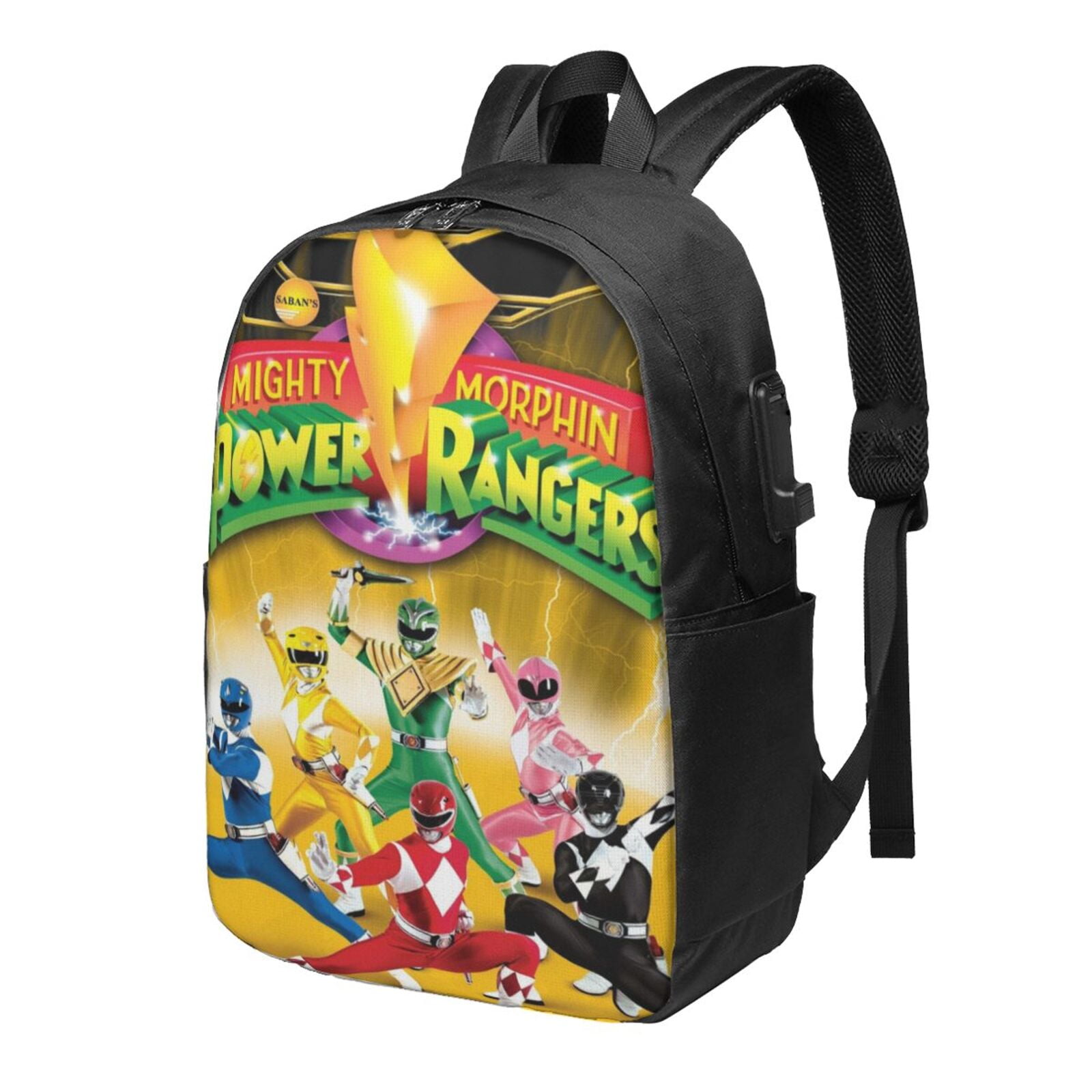 Power Rangers Backpack with USB Charging Port Daypack Laptop Backpack ...