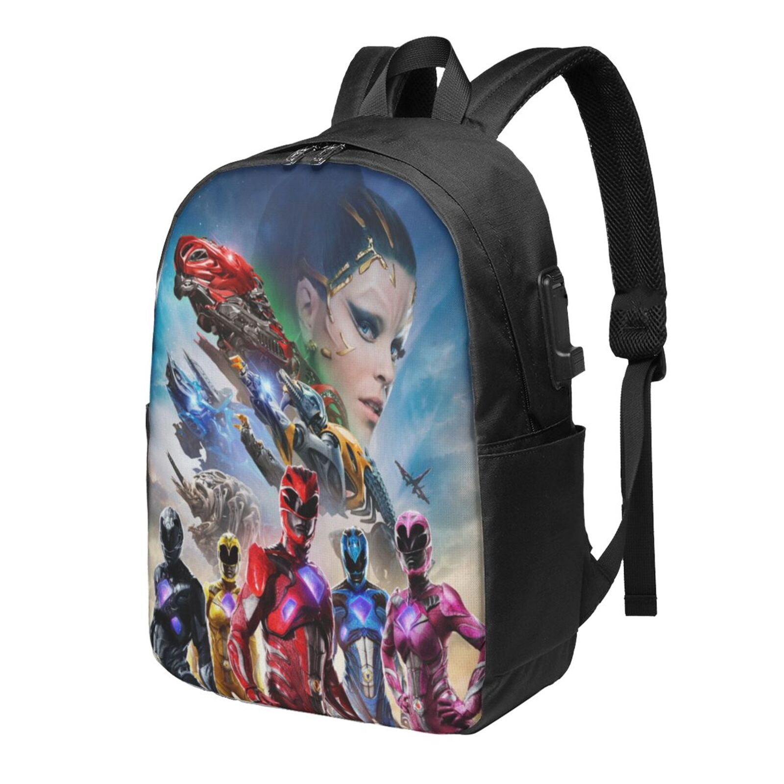 Power Rangers Backpack with USB Charging Port Daypack Laptop Backpack ...