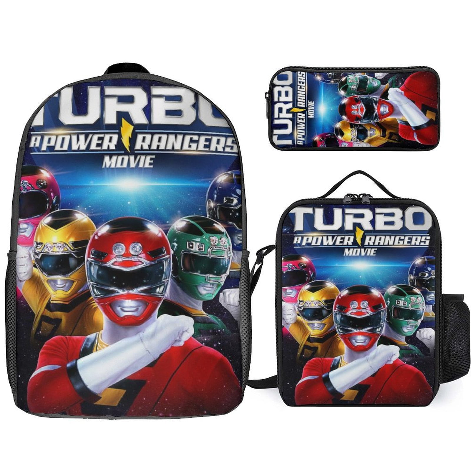 Power Rangers Backpacks 3 Piece Set Kids Bookbag School Bag with Lunch ...