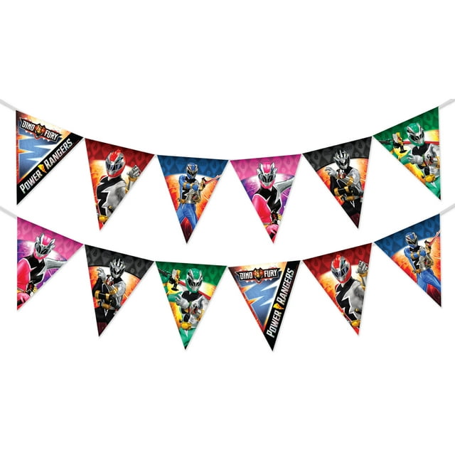 Power Rangers Birthday Banner Pennant - Power Rangers Party Supplies ...