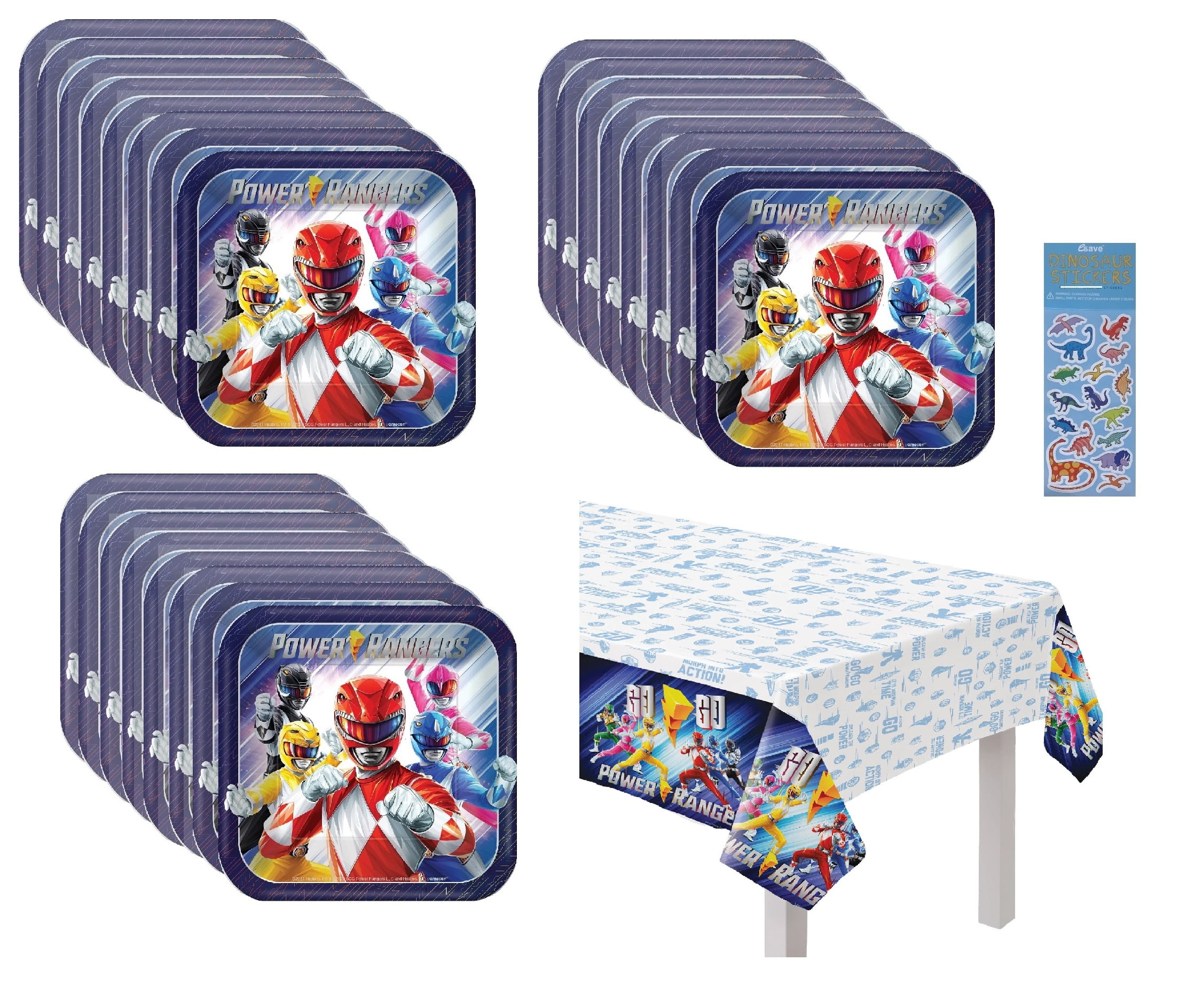 Amscan Power Rangers Birthday Party Supply Sets, Plastic Multicolor ...