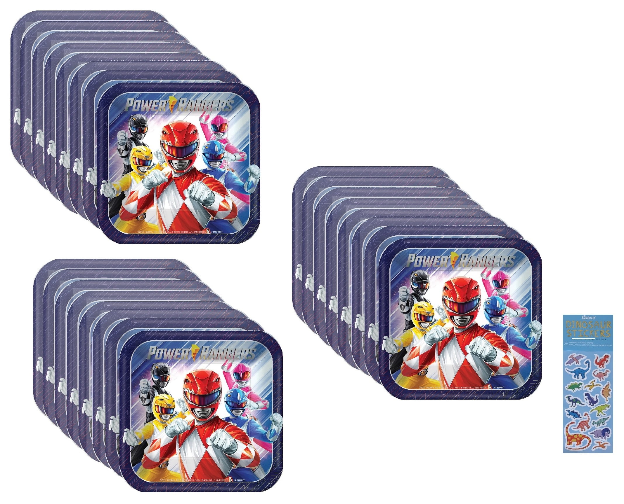 Power Rangers Birthday Party Supplies Bundle includes 24 Dessert Cake ...