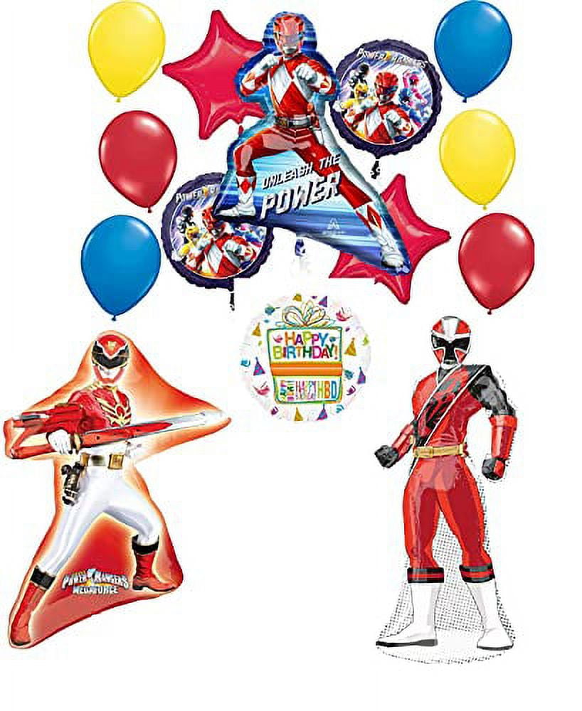 Power Rangers Birthday Party Supplies Unleash the Power Balloon Bouquet ...