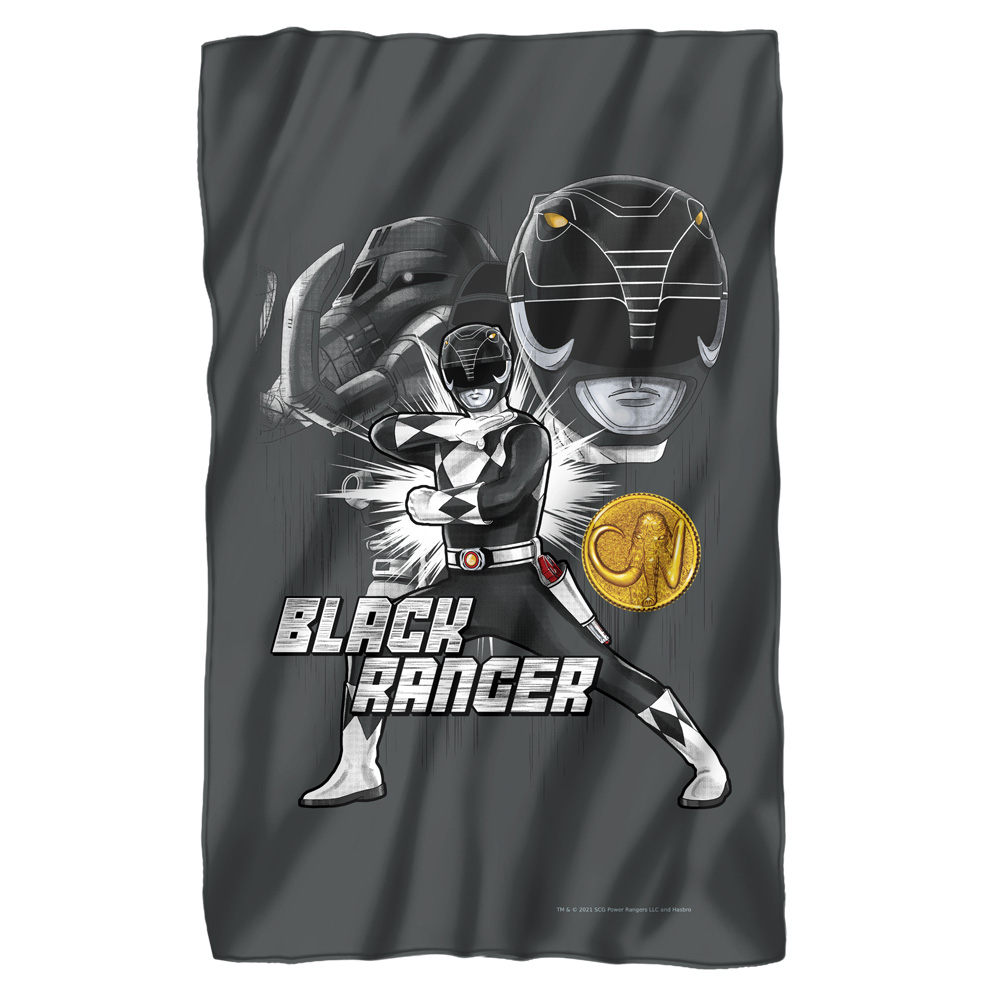Power Rangers Black Ranger Fleece Blanket 36' x 58' - Walmart.com