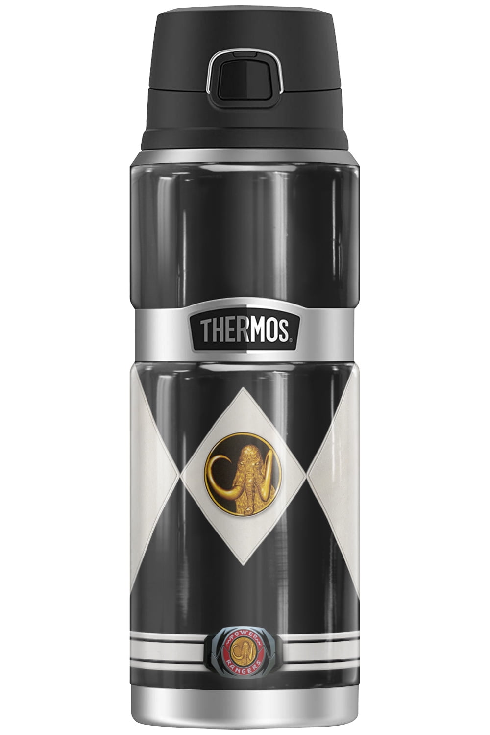 Power Rangers Black Ranger Uniform THERMOS STAINLESS KING Stainless ...